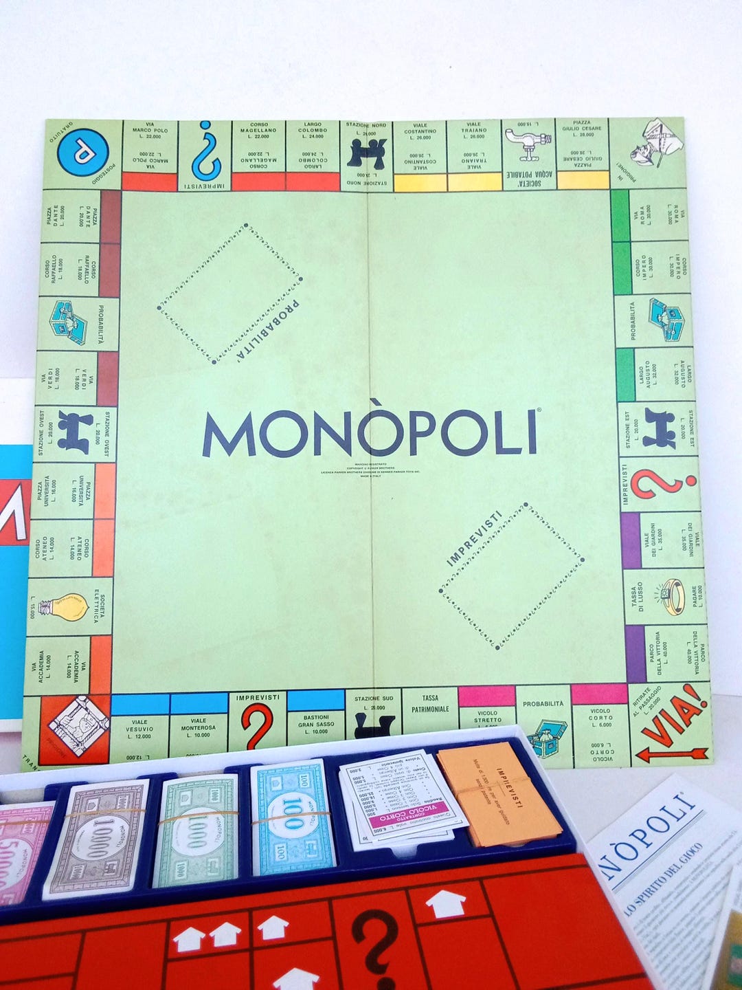 Italian Monopoly/monopoli Italiano Vintage With Lire - Etsy