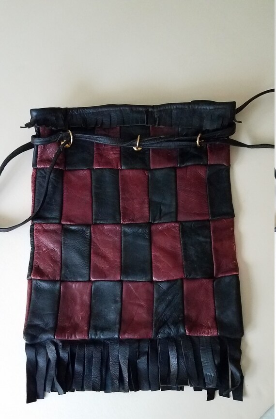 NOS/Hobo Bag/Spanish Leather Patchwork Bag/Made in Sp… - Gem