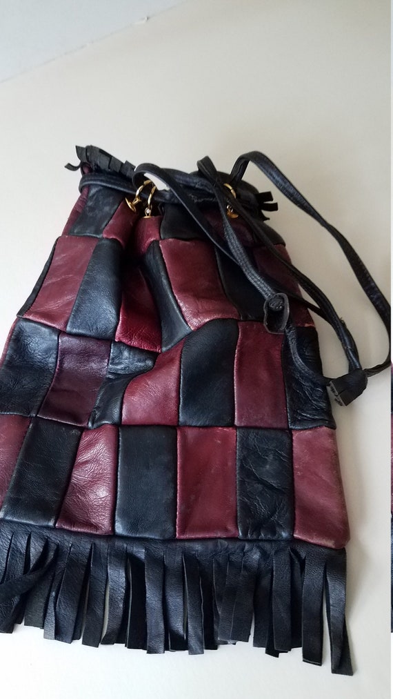 NOS/Hobo Bag/Spanish Leather Patchwork Bag/Made in Sp… - Gem