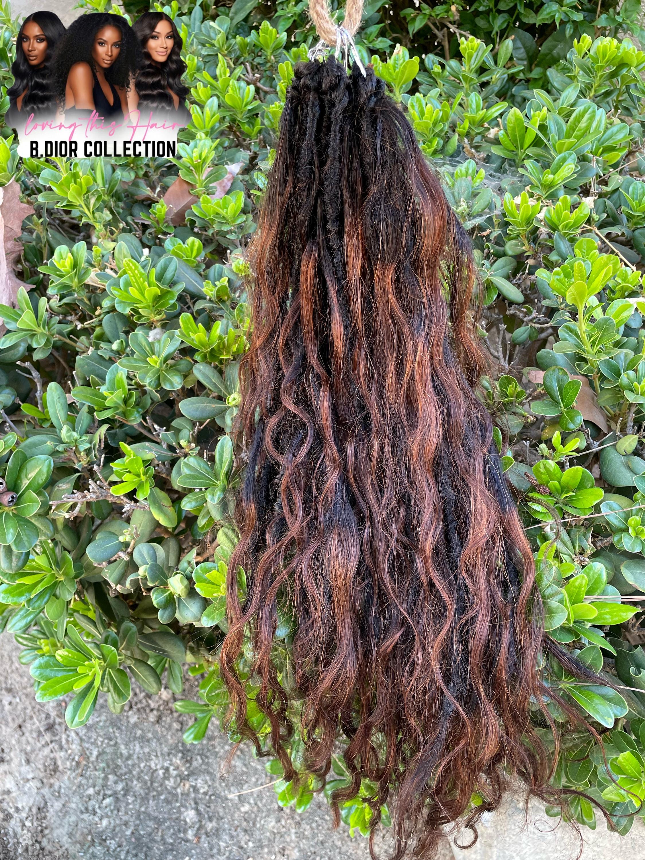 Xtra Full Boho Locs With Human Hair Curls (brown) - Etsy