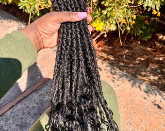 20 Handmade Faux Locs With Human Hair Ends - Etsy