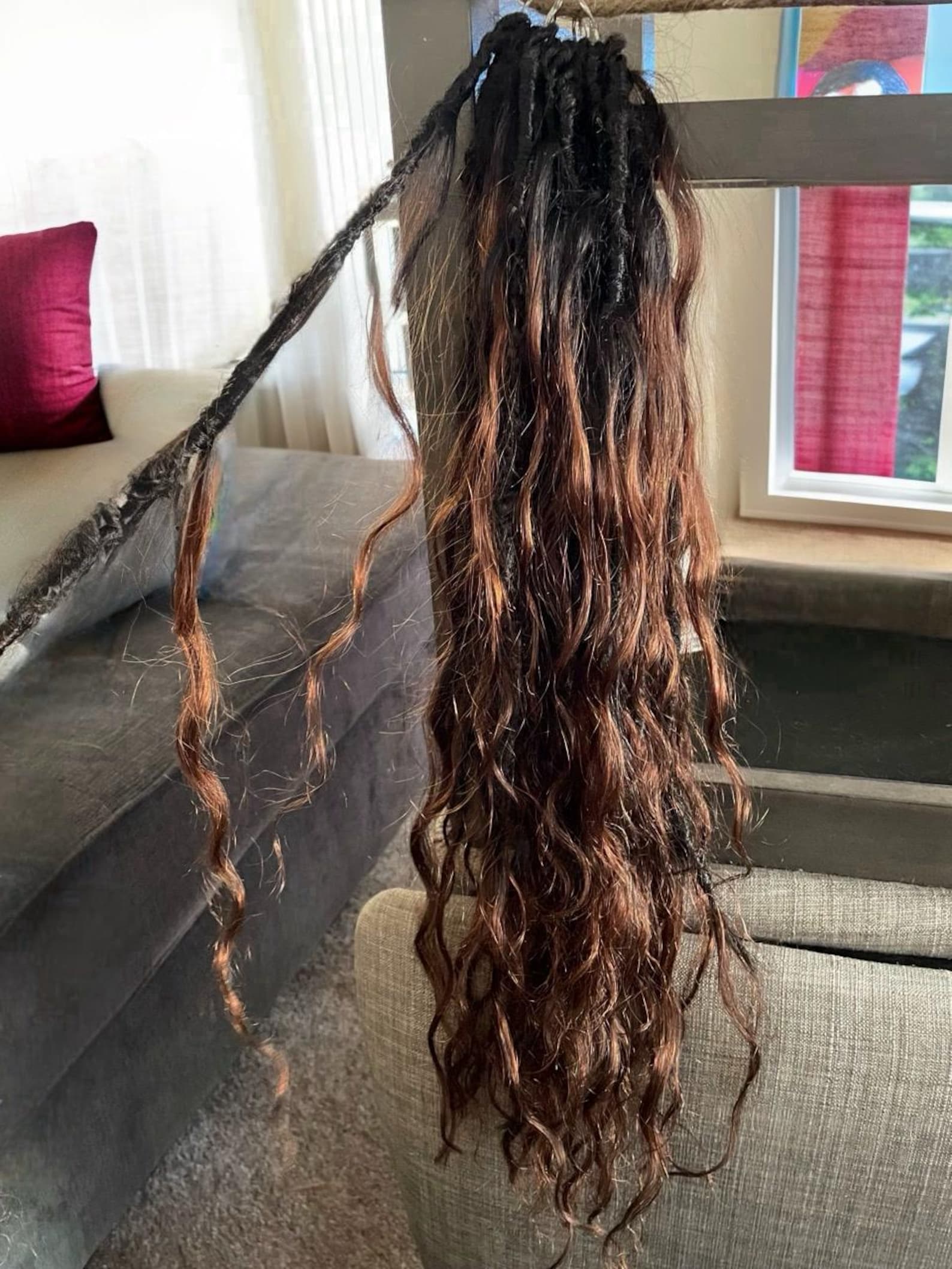 Xtra Full Boho Locs With Human Hair Curls (brown) - Etsy