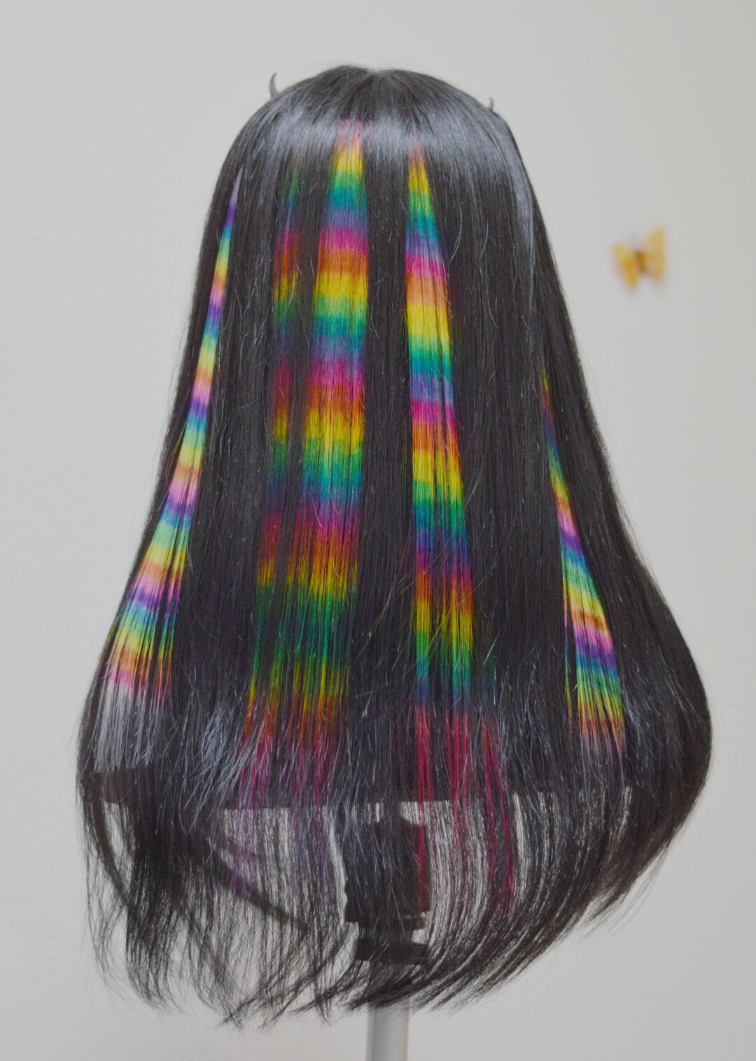 17" & 14" Clip-in Rainbow Prism Human Hair Extension Set of 4 Pcs - Etsy