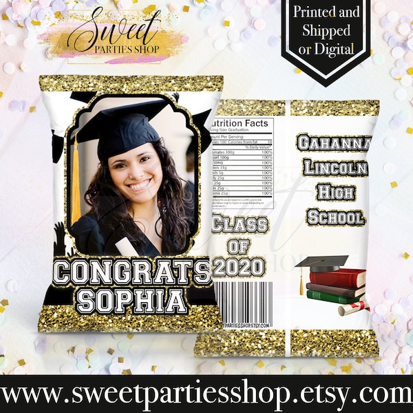 Graduation Chip Bags - Etsy