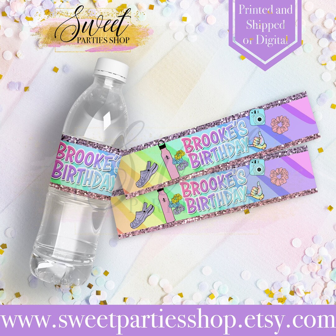 VSCO Water Bottle Labels - VSCO Party - VSCO Birthday - Water Bottle ...