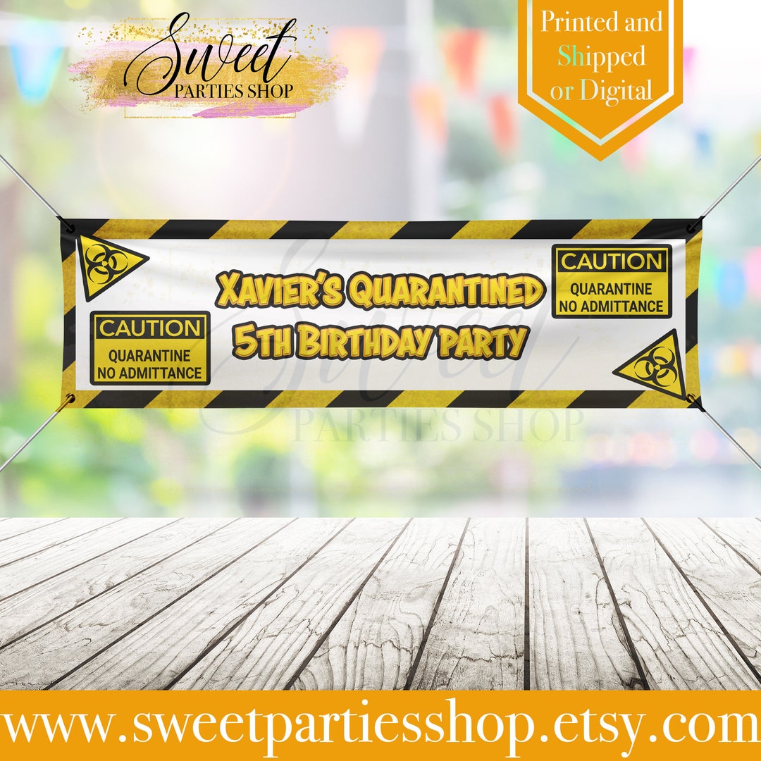 Quarantine Birthday Party Banner - Quarantine Banner - Quarantine ...