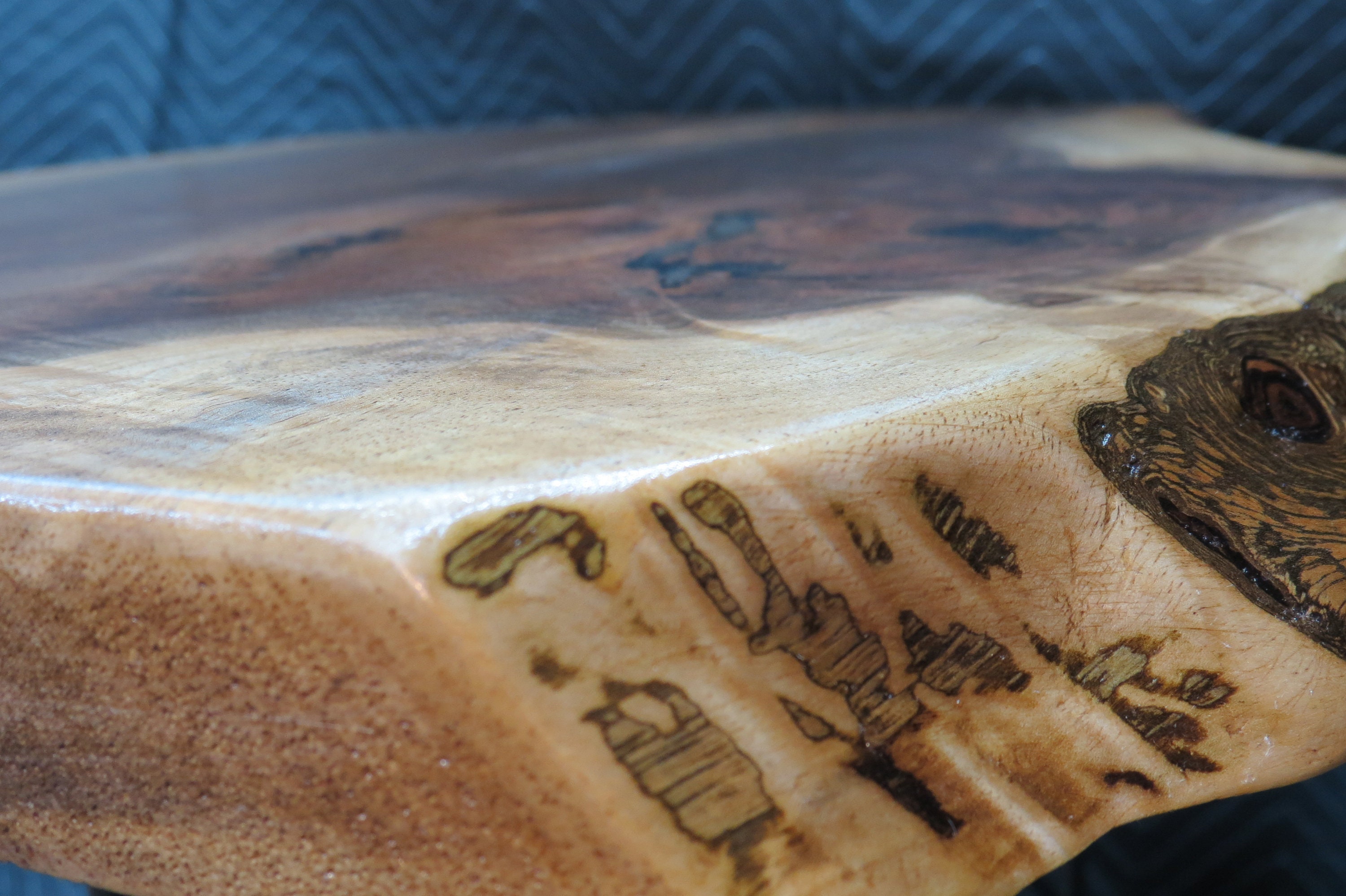 Live Edge / Table / Bow Tie Inlay / Walnut / Side Table / Accent Table ...