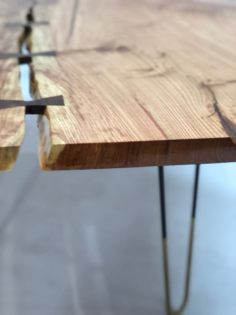 ON SALE 15% Off!! Honey Locust / Live Edge Table / Slab / Hairpin Legs ...
