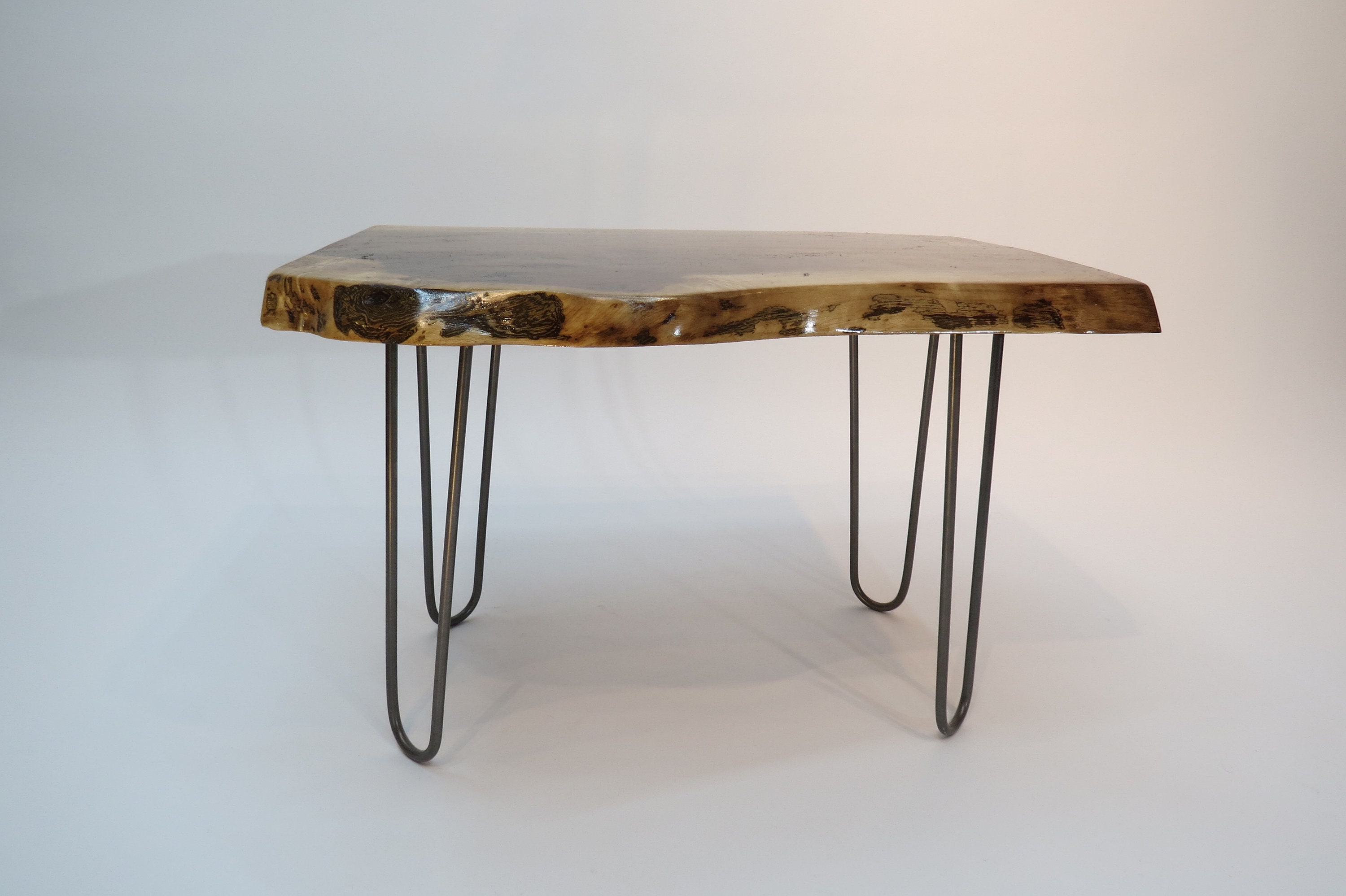 Live Edge / Table / Bow Tie Inlay / Walnut / Side Table / Accent Table ...