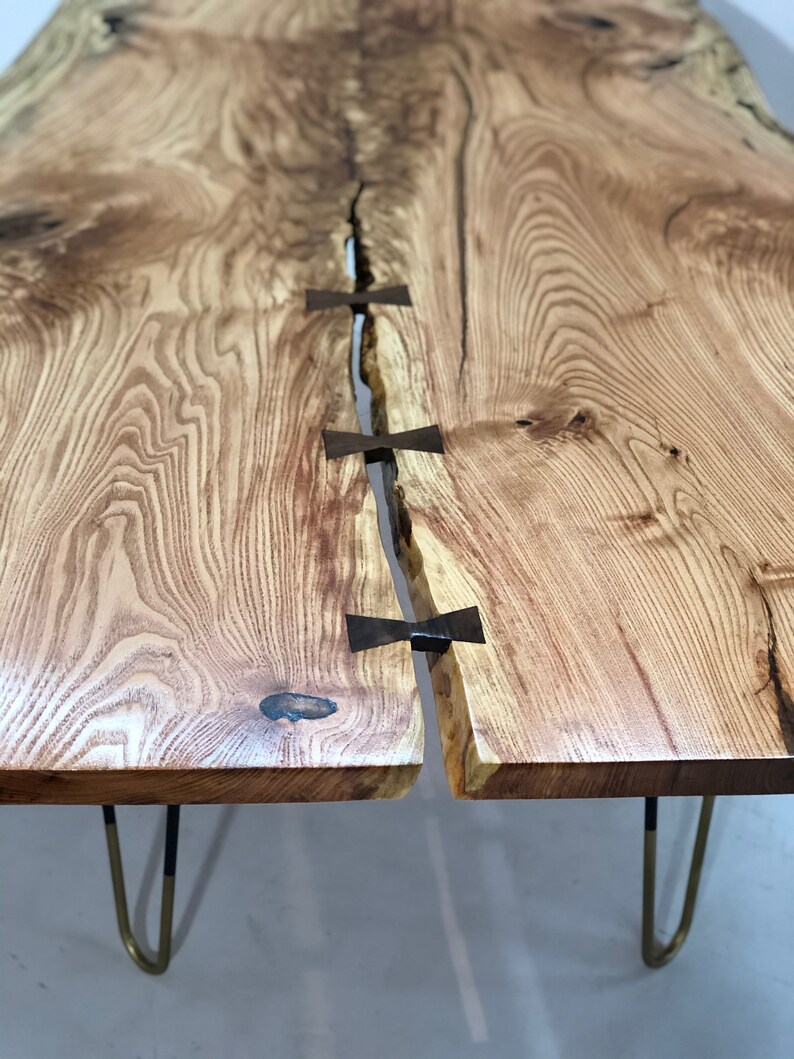 ON SALE 15% Off!! Honey Locust / Live Edge Table / Slab / Hairpin Legs ...