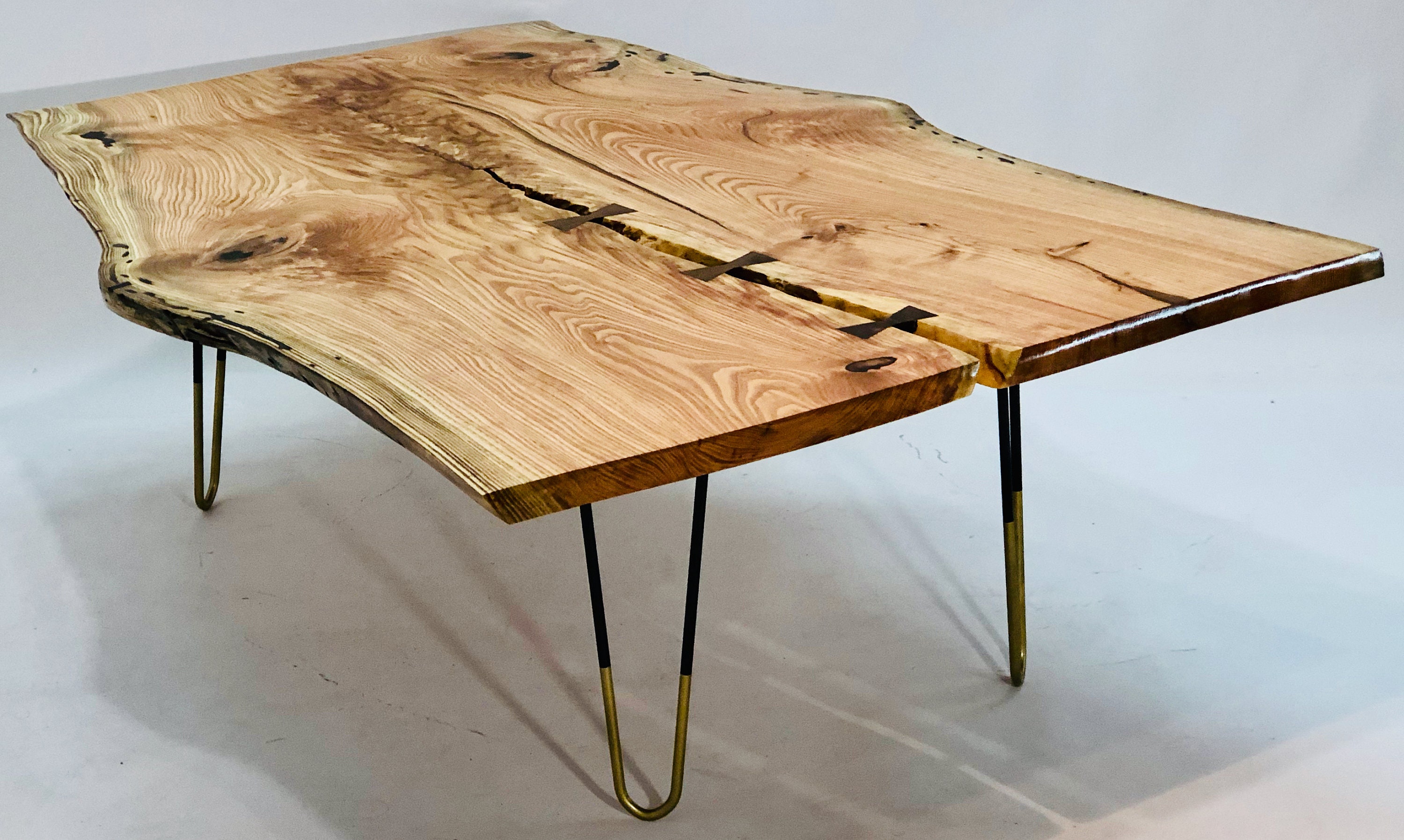 ON SALE 15% Off Honey Locust / Live Edge Table / Slab / Hairpin Legs ...