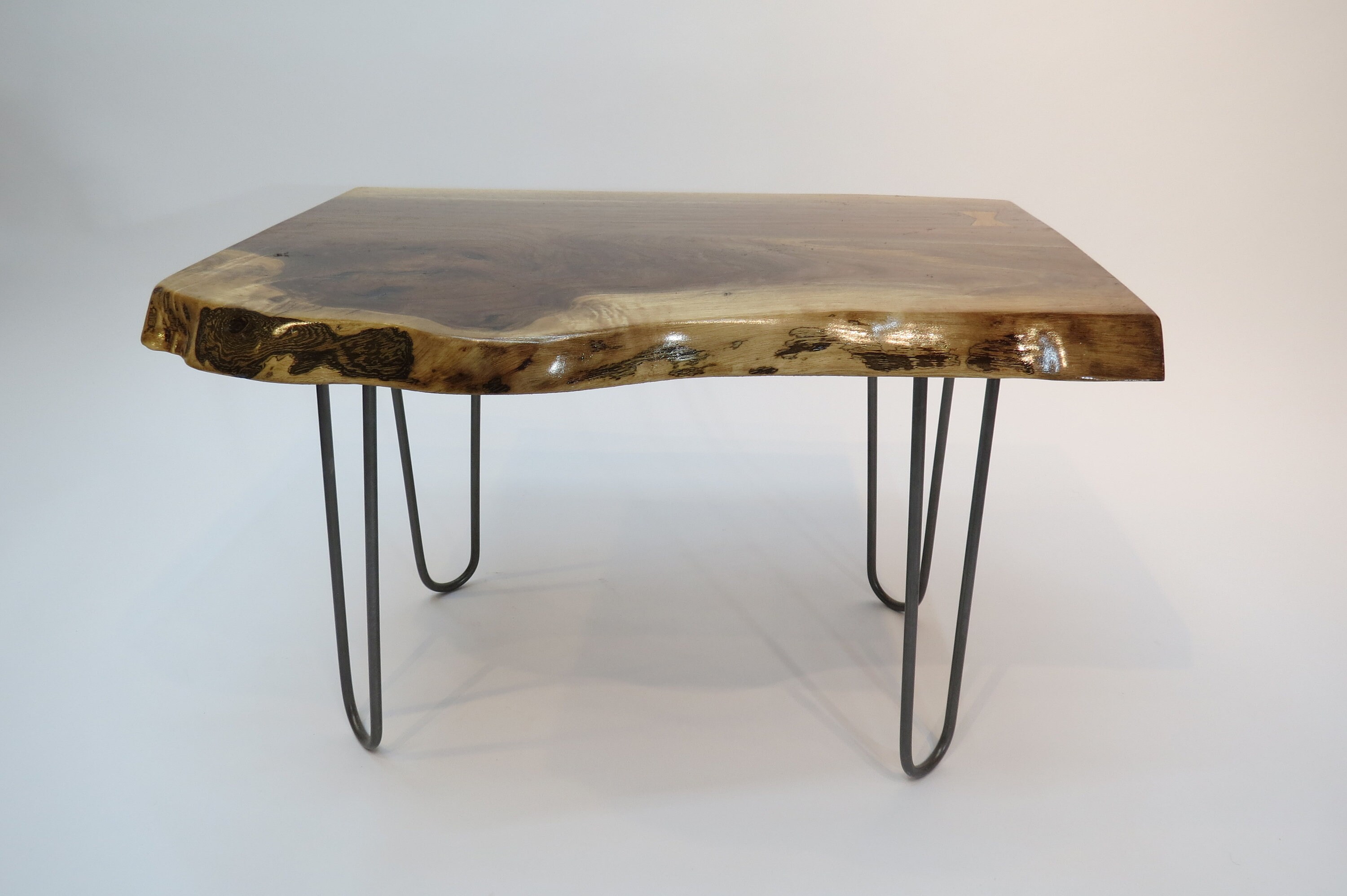 Live Edge / Table / Bow Tie Inlay / Walnut / Side Table / Accent Table ...