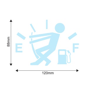 Tank Empty Fuel Gage Empty Funny Car Sticker - JDM Dub V8 Window Bumper ...