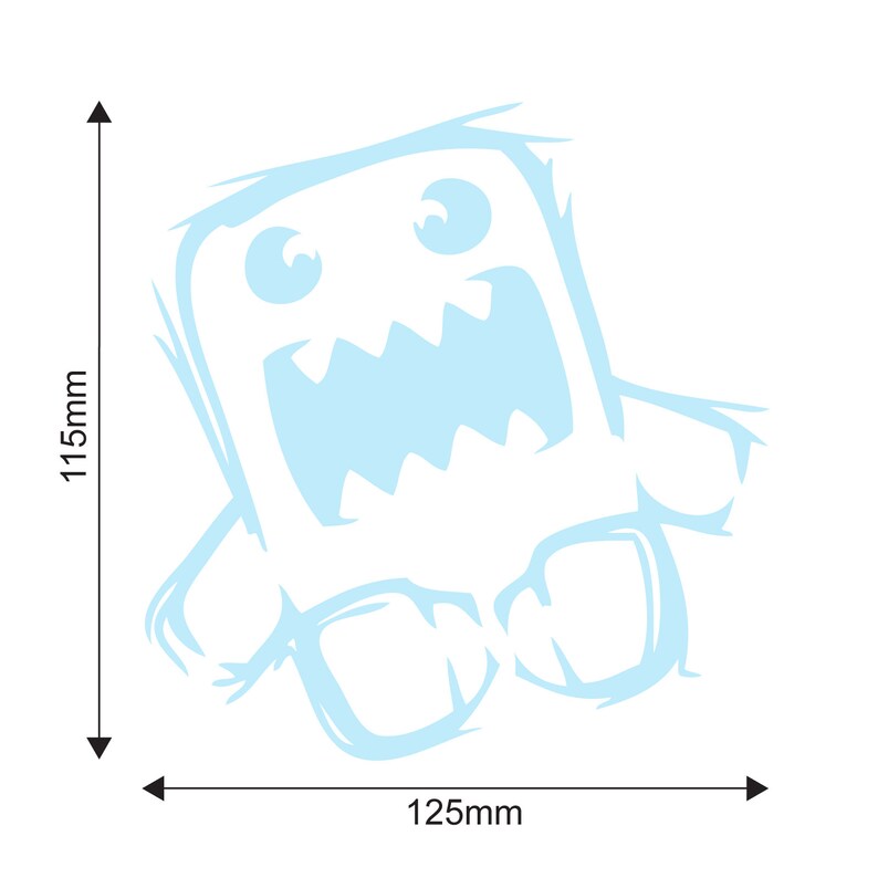 Angry Domo JDM Car Sticker - Japanese Kanji Kanjozoku Touge Drift - Etsy