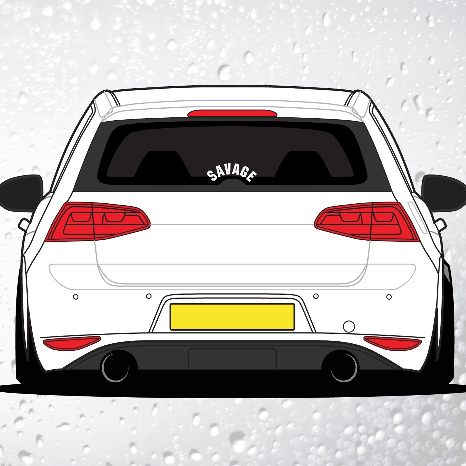 Savage Car Sticker JDM JAP Tuner Drift Stance Tengoku | Etsy