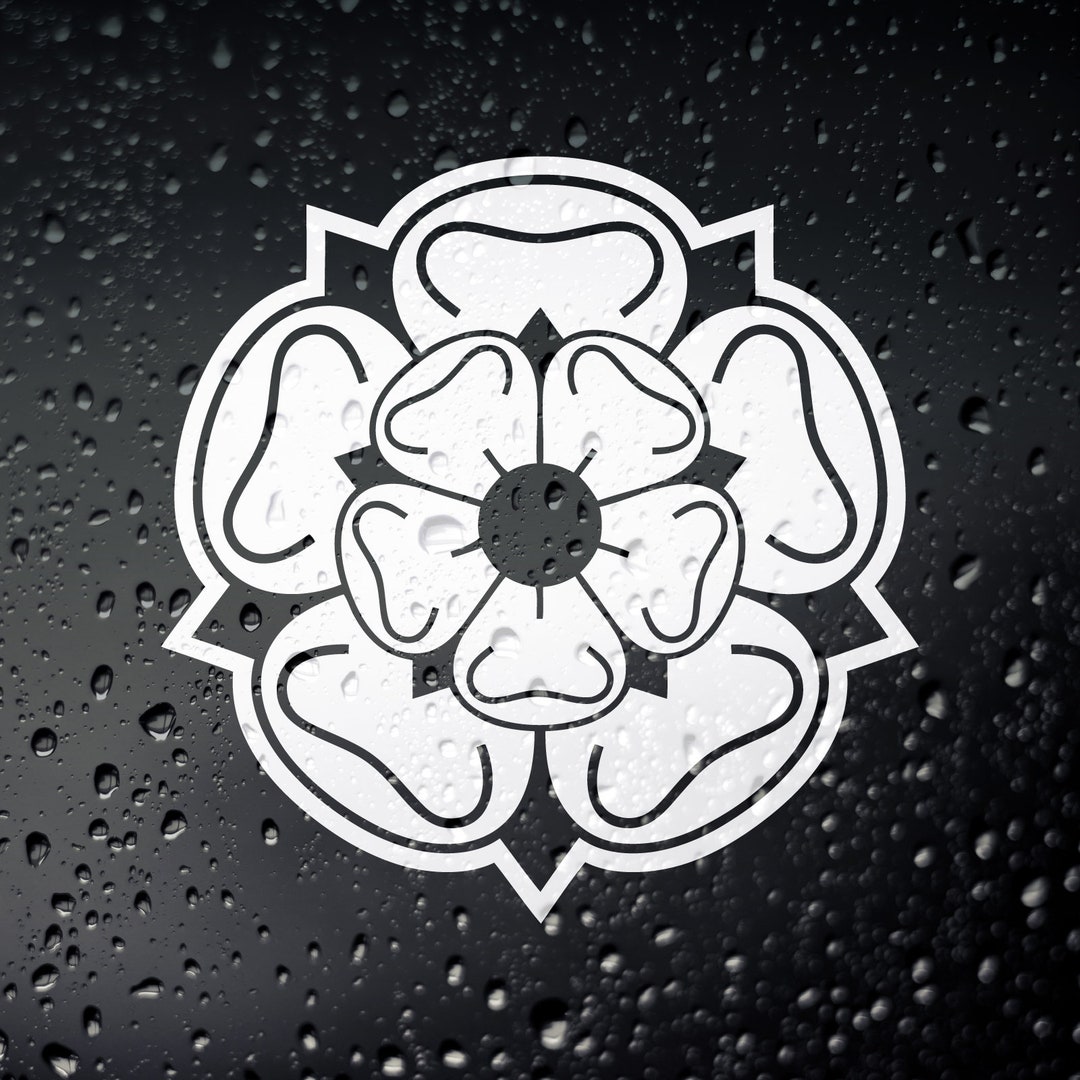 Yorkshire White Rose Campervan Sticker, Motorhome Caravan Car Van ...