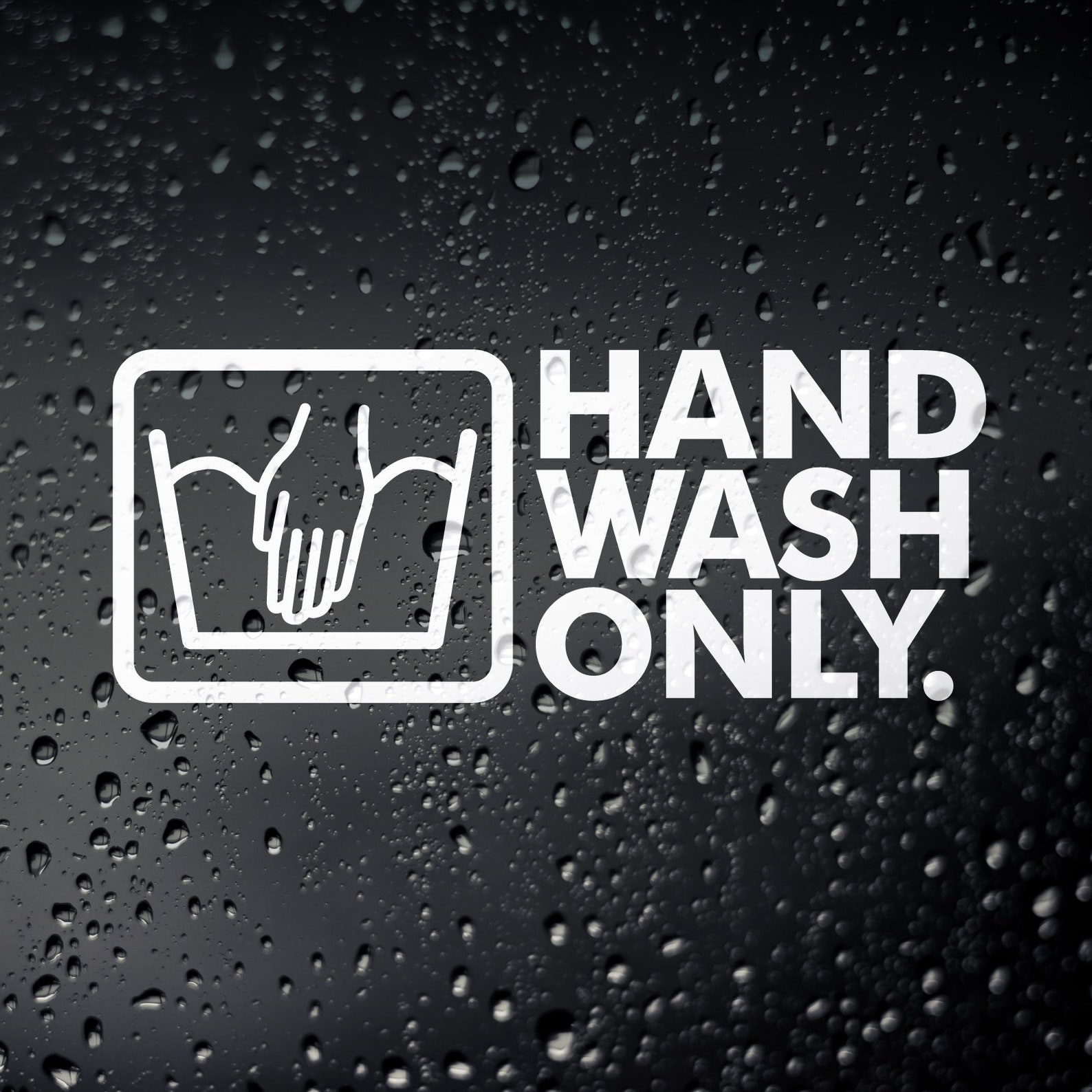 Hand Wash Only Funny Car Sticker - Show Car JDM Dub Window Bumper ...