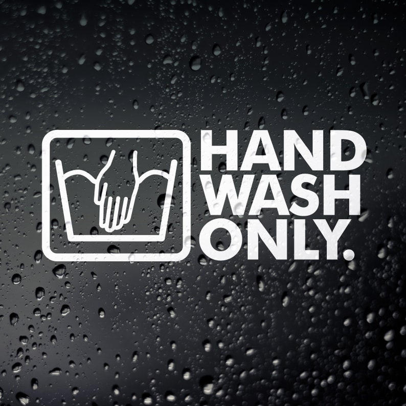 Hand Wash Only Funny Car Sticker Show Car JDM Dub Window - Etsy