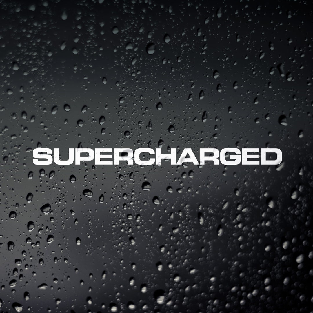 Supercharged Car Sticker, Window Bumper Supercharger Hot Rod Drag ...