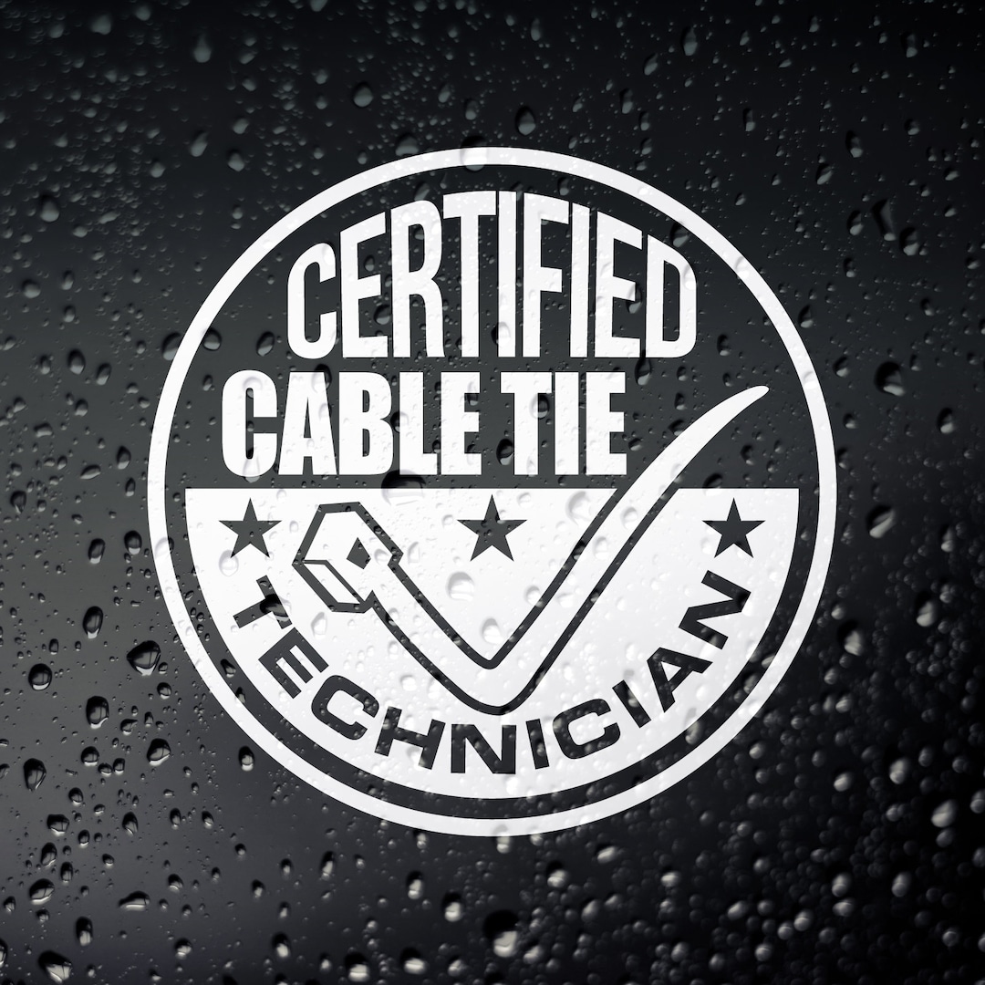 Certified Cable Tie Technician Funny Car Sticker - JDM Mechanic Gift - Etsy