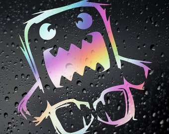 Domo Kun Chrome Oil Slick Car Sticker JDM JAP Tuner Drift | Etsy