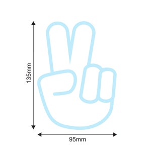 Peace Out Hand Car Sticker - Motorhome Caravan Vanlife JDM Drift Euro ...