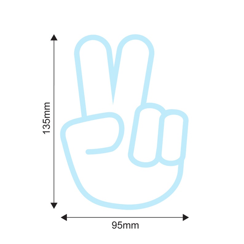 Peace Out Hand Car Sticker Motorhome Caravan Vanlife JDM | Etsy