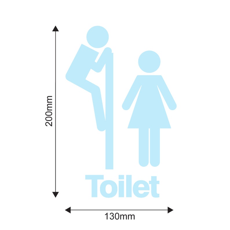 Funny Peeping Toilet Door Sign Sticker - Vinyl Decal Restroom Bathroom ...