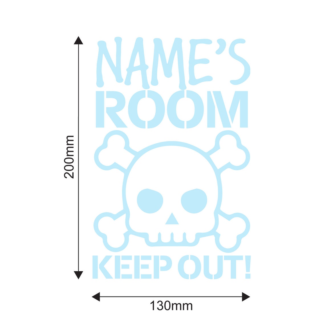 Custom Boys Bedroom Door Sign Sticker Funny Perosnalised | Etsy