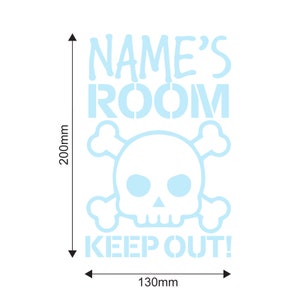 Custom Boys Bedroom Door Sign Sticker - Funny Perosnalised Keep Out ...