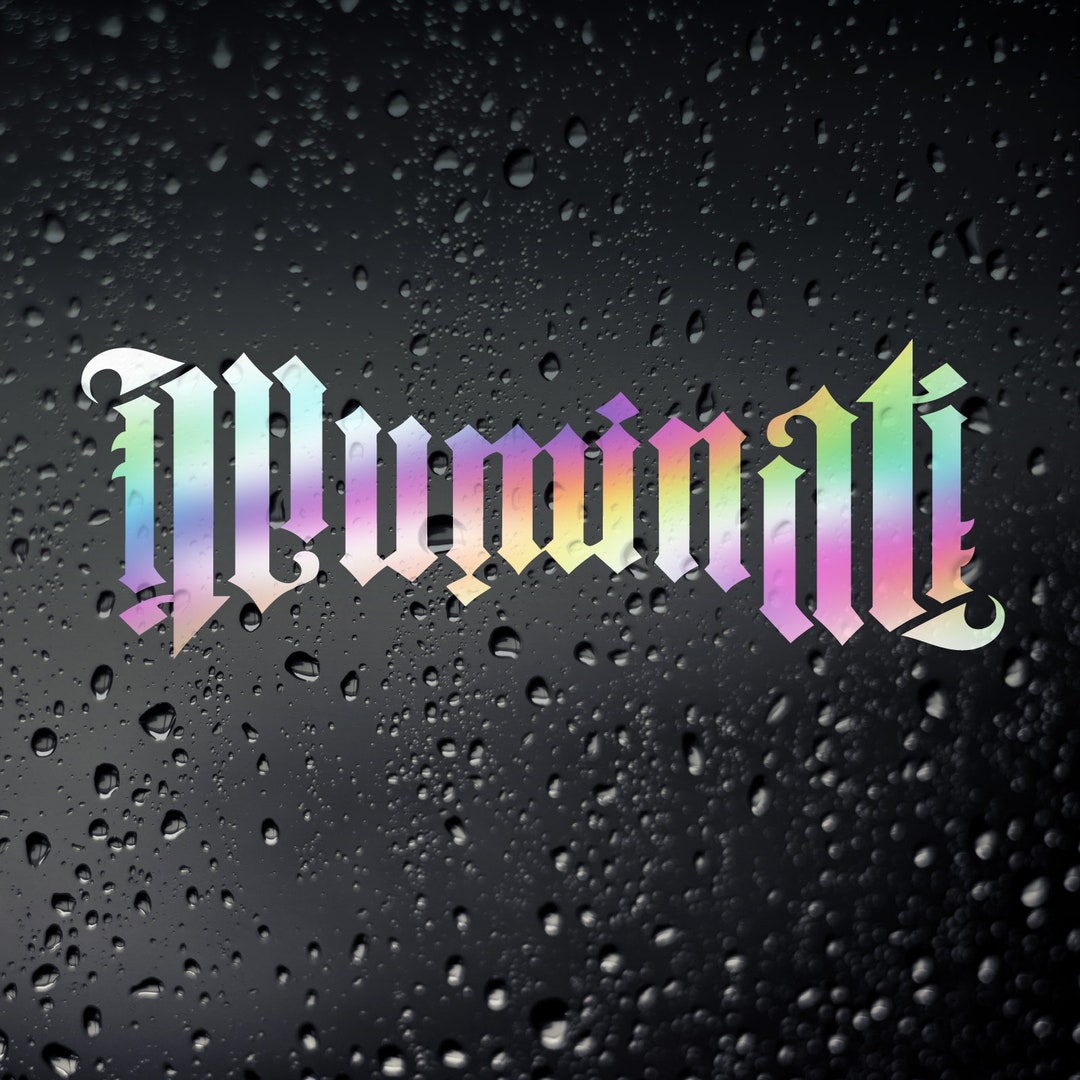 Illuminati Chrome Oil Slick Car Sticker - Jdm Drift Euro DUB Drag ...