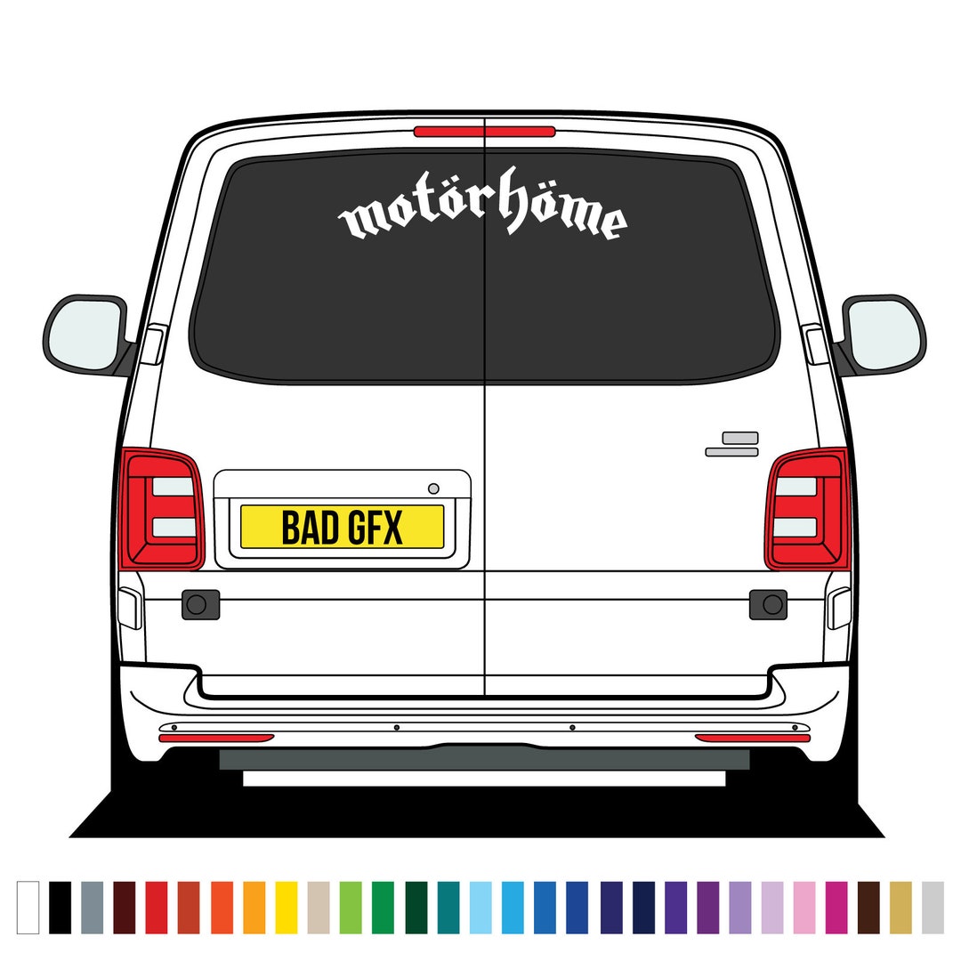 Large Motorhome Campervan Sticker - Caravan Van Truck Window Bumper ...