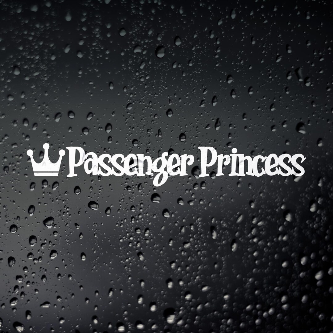 Passenger Princess Car Sticker, Sun Visor Mirror Vinyl Decal Sticker ...
