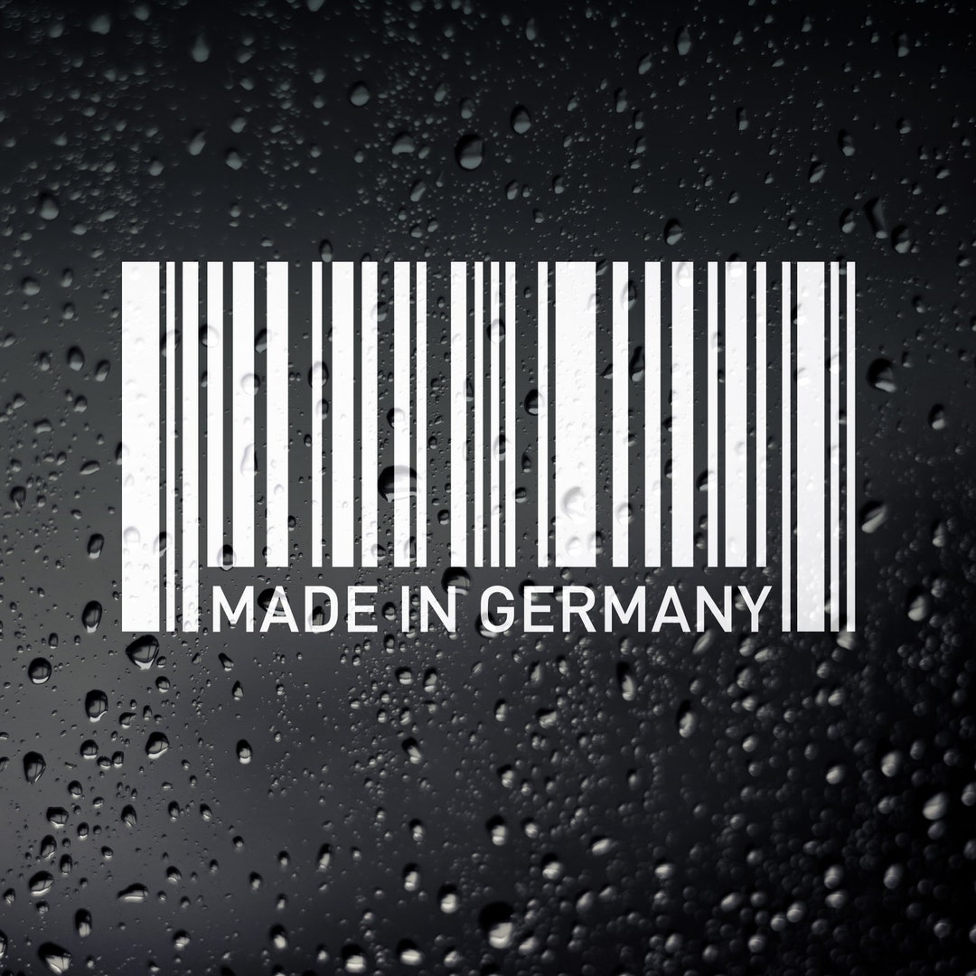 Made in Germany Barcode Car Sticker - Tuner Modified Window Bumper ...