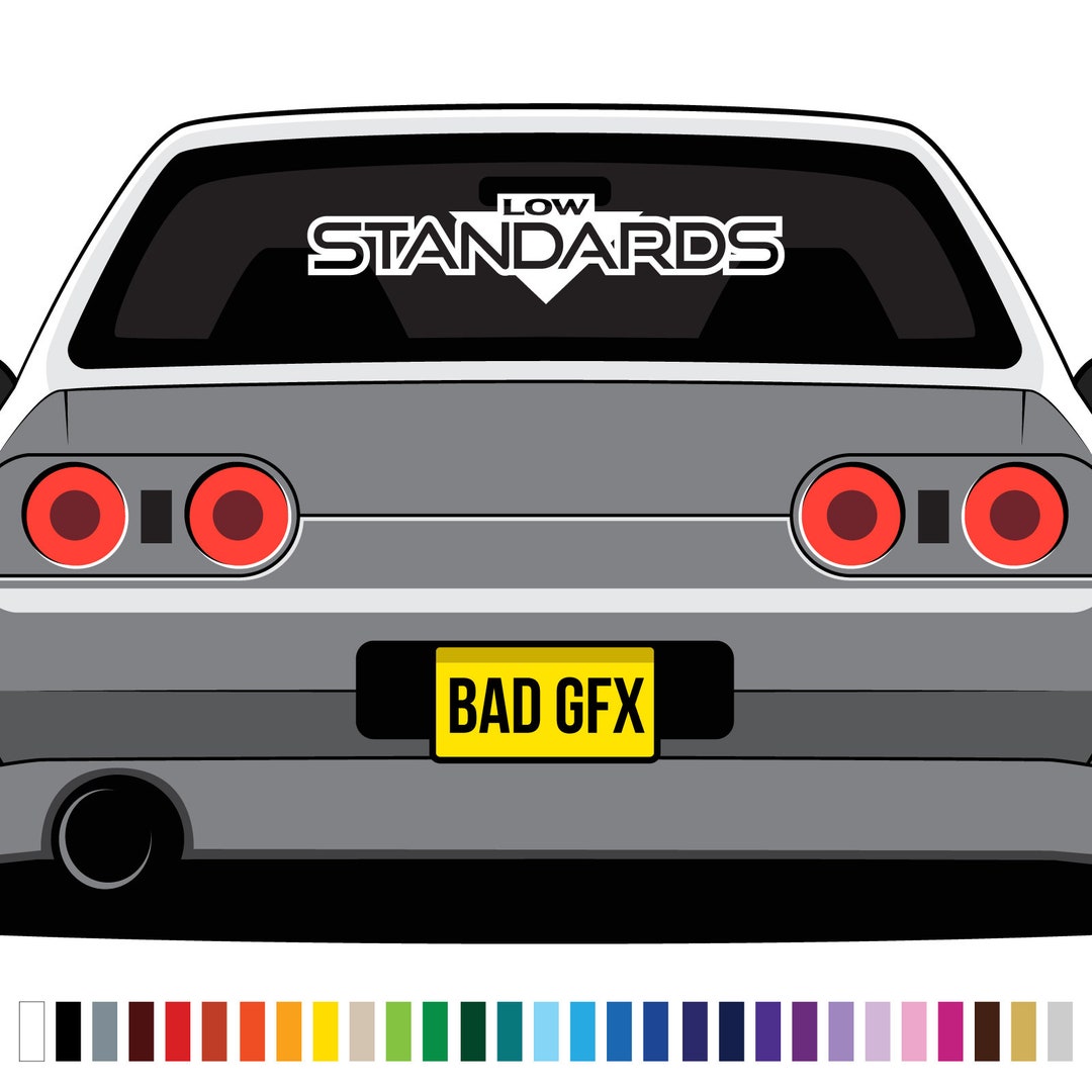 Low Standards Windscreen Visor Sticker - Large JDM Sticker Japanese ...