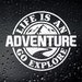 Life is an Adventure Campervan Sticker Travel Van Truck Caravan ...