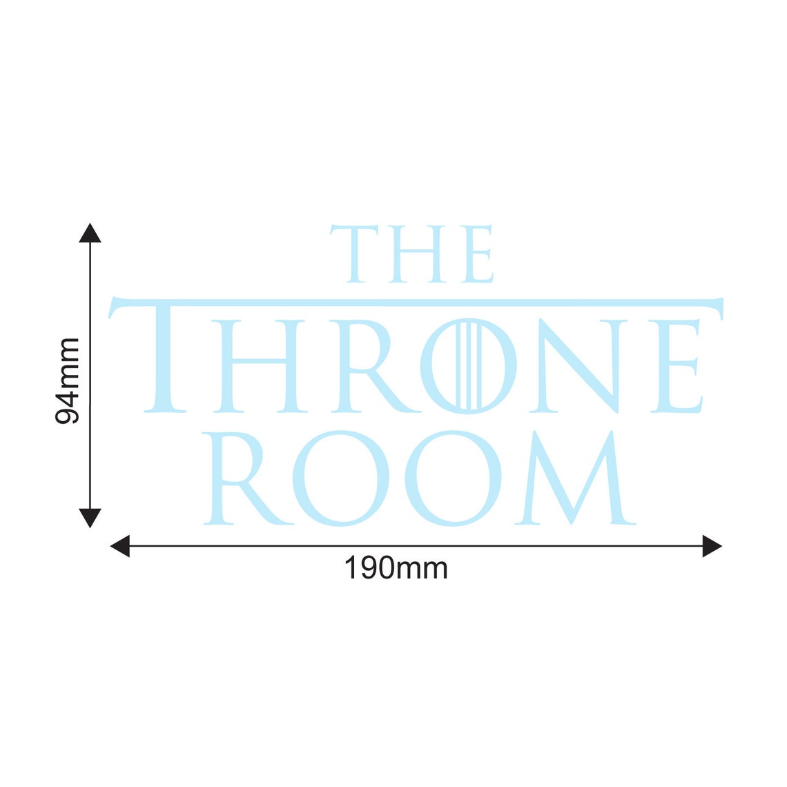 The Throne Room Funny Toilet Door Sign Sticker - Vinyl Decal Restroom ...