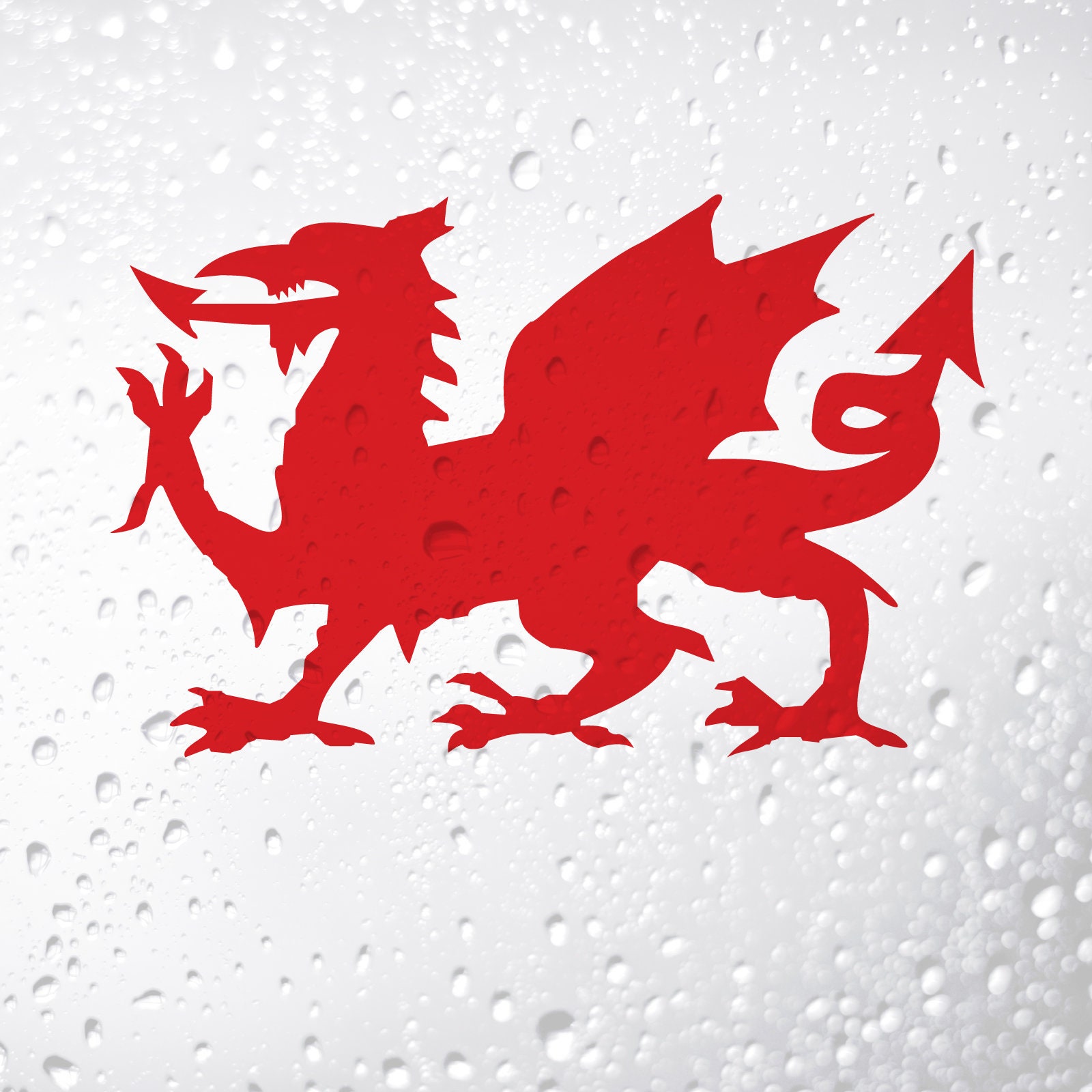 Welsh Dragon Car Sticker Decal - Bumper Window Caravan Campervan Laptop ...