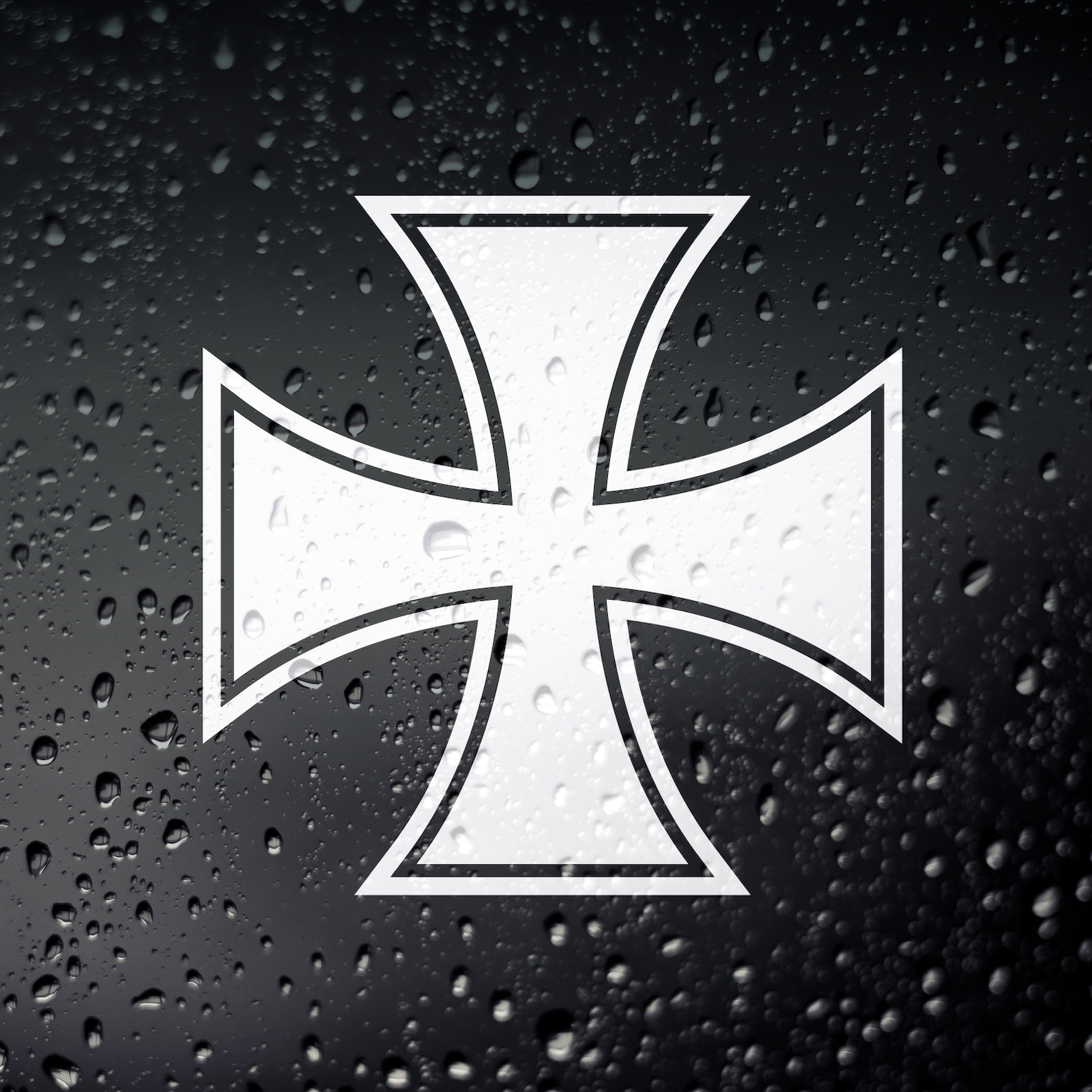 Iron Cross Sticker - Maltese Cross Campervan Rat Look Hot Rod Bobber ...