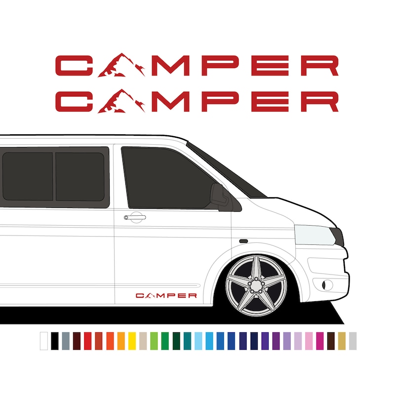 Large Campervan Sticker - Etsy UK