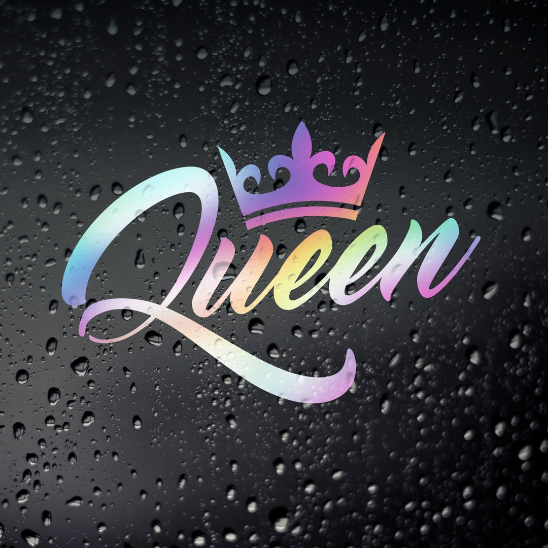 Queen Oil Slick Chrome Car Sticker - DUB Euro Style JDM JAP Tuner Drift ...