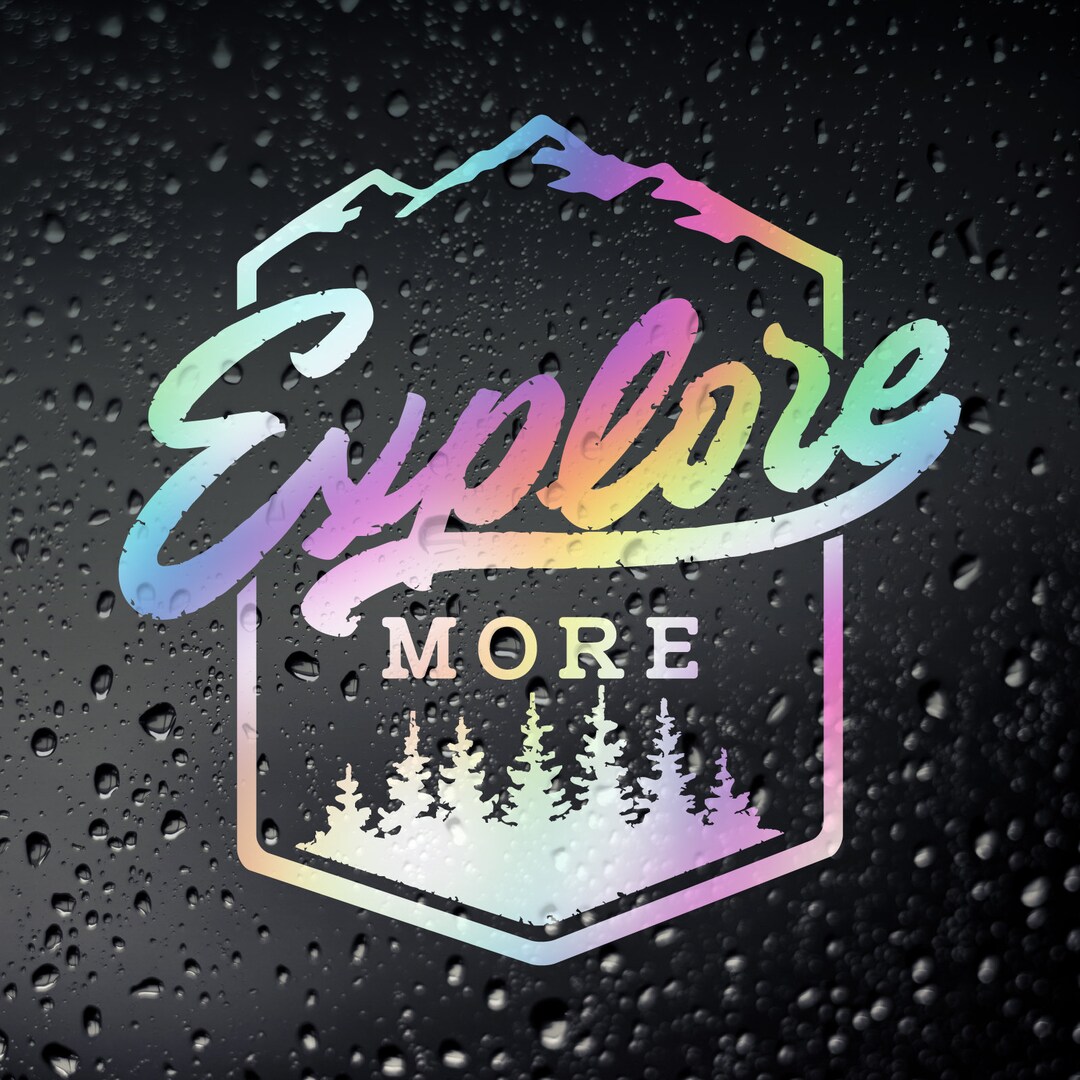 Explore More Campervan Oil Slick Sticker - Caravan Motorhome off Road ...
