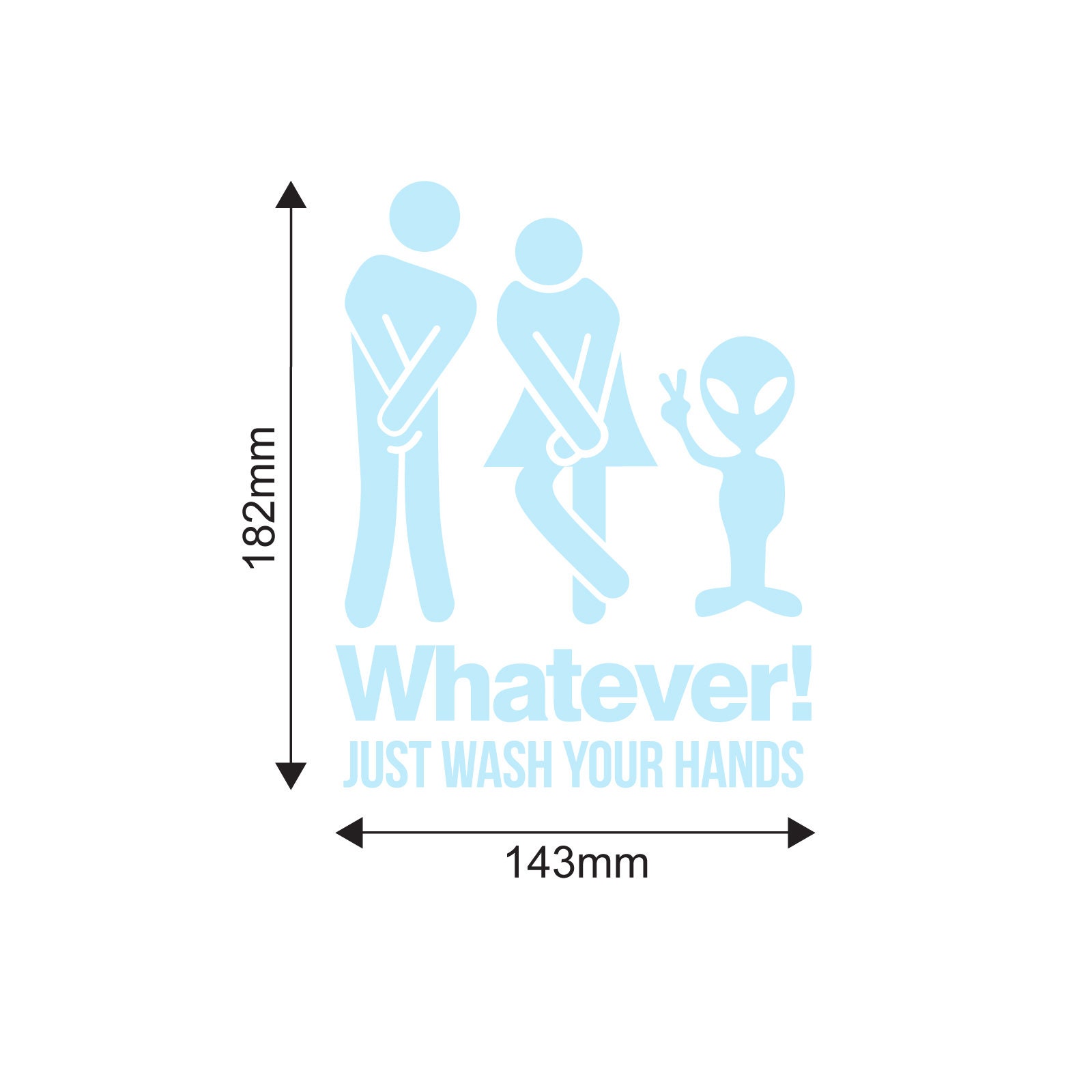 Funny Alien Toilet Door Sign Sticker Vinyl Decal Restroom - Etsy