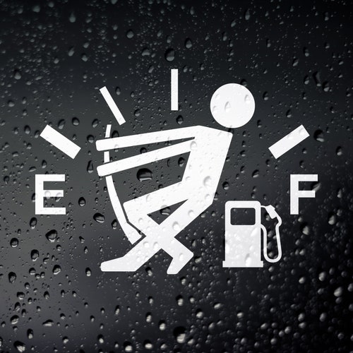 Tank Empty Fuel Gage Empty Funny Car Sticker JDM Dub V8 - Etsy