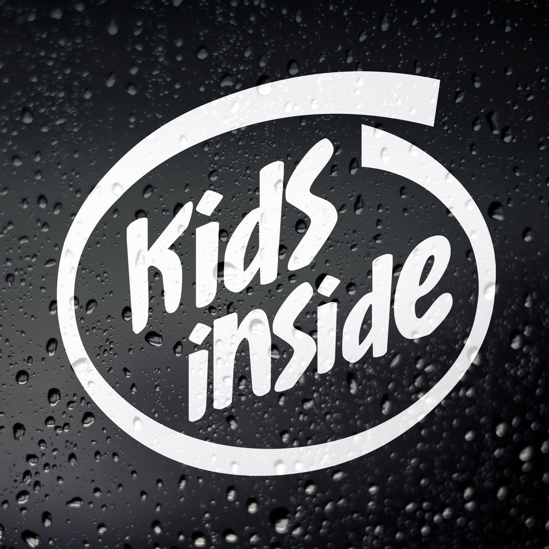 Kids Inside Funny Car Sticker, Baby on Board, Van Campervan Window ...
