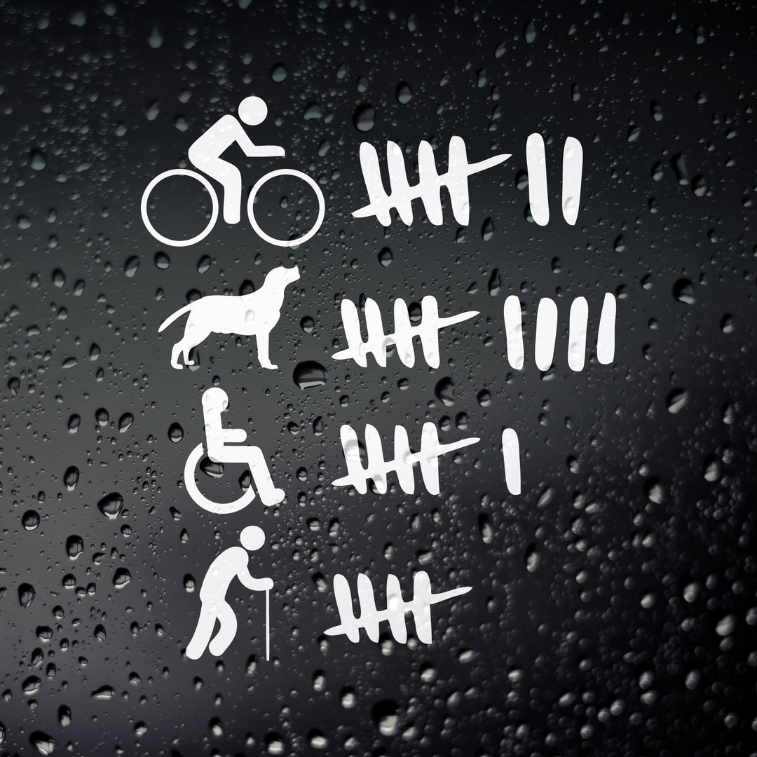 Tally Chart Funny Car Van Sticker, Funny Campervan Motorhome Sticker ...