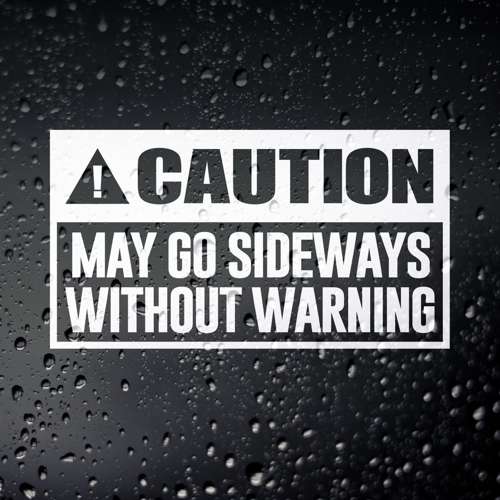 Caution May Go Sideways Funny Car Sticker JDM Sticker RWD - Etsy