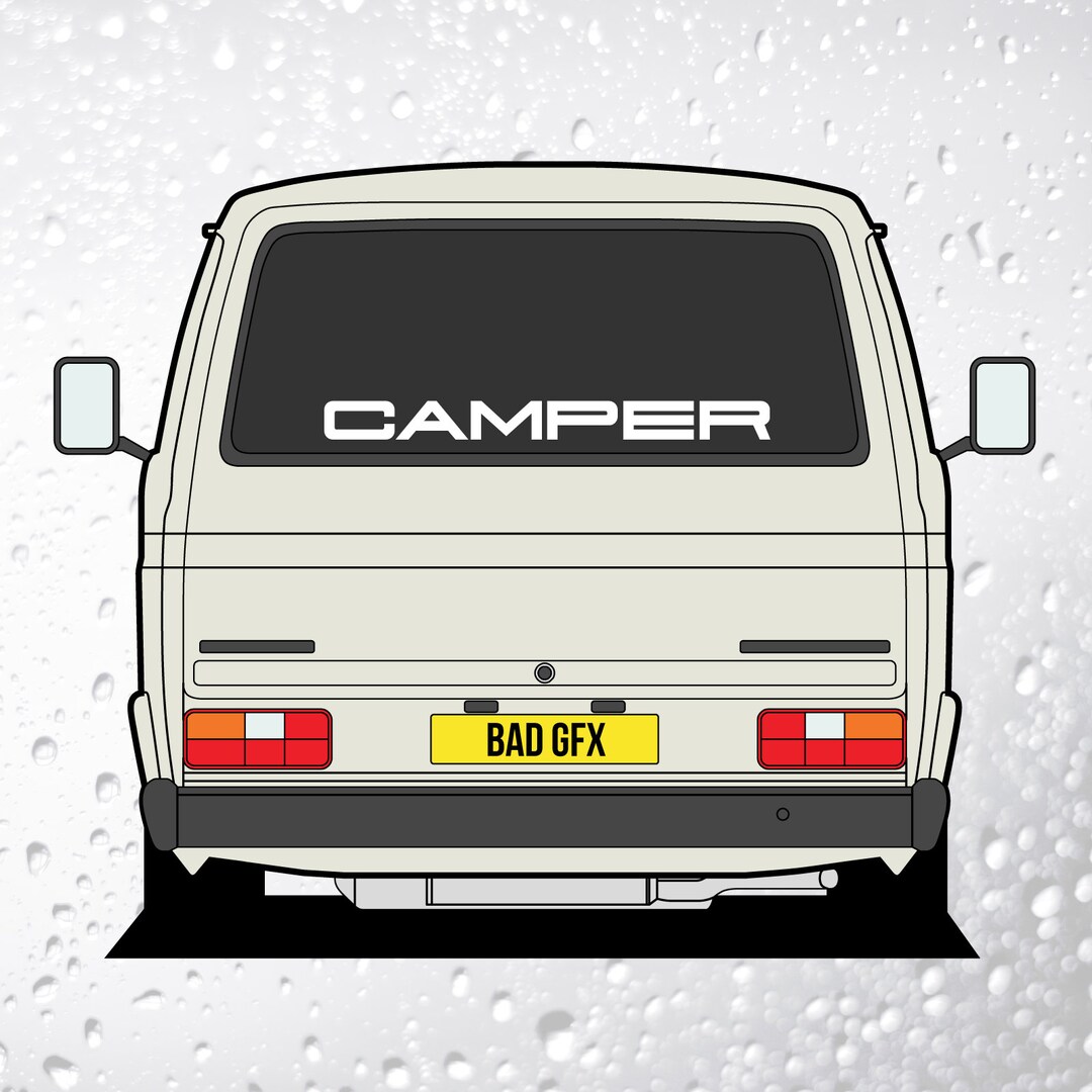 Camper Large Windscreen Rear Window Flash Campervan Sticker - Visor ...