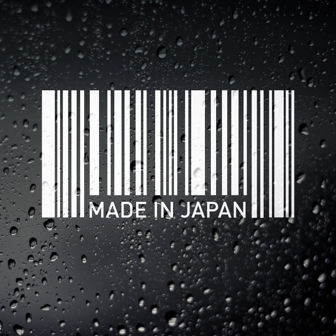 Made in Japan Barcode JDM Car Sticker - Japanese Kanji Touge Drift ...