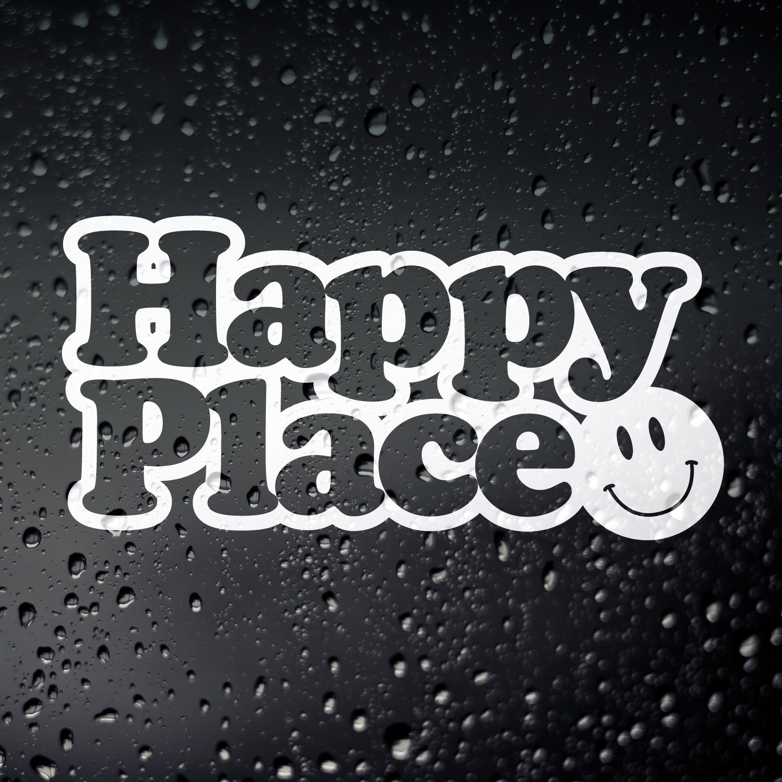 Happy Place Campervan Car Campervan Sticker Caravan - Etsy UK
